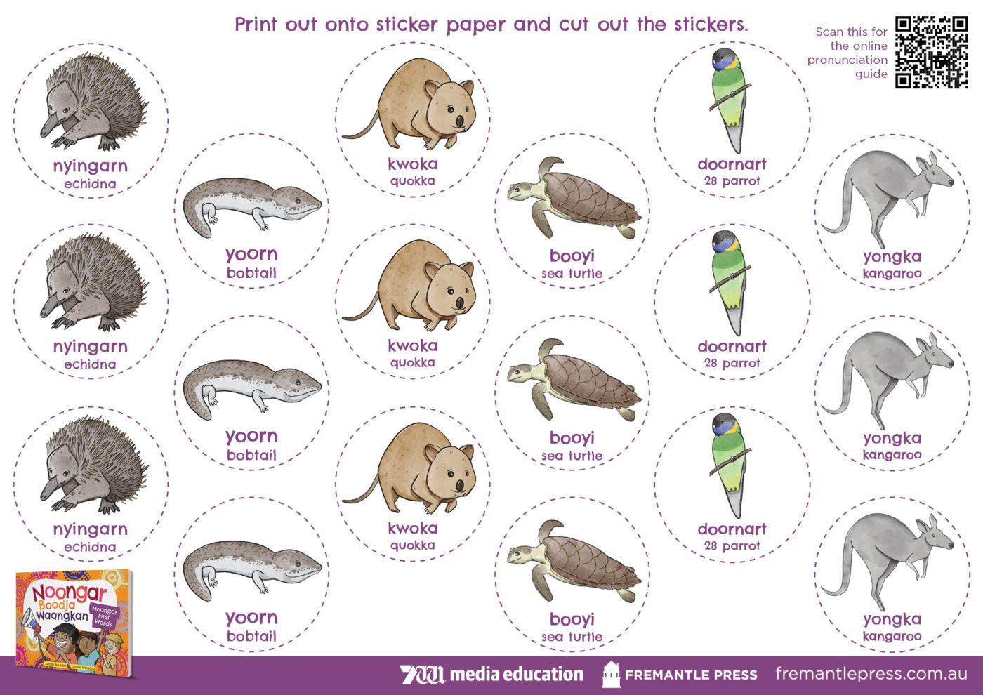 Noongar Boodja Waangkan stickers - Fremantle Press